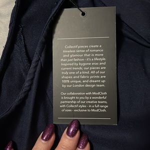 Modcloth | Dresses | Nwt Modcloths Retro Look Navy Blue Swing Dress ...